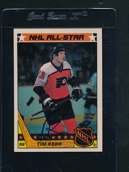 1987/88 Topps Stickers #10 Tim Kerr Flyers Signed Auto *C9563 | eBay