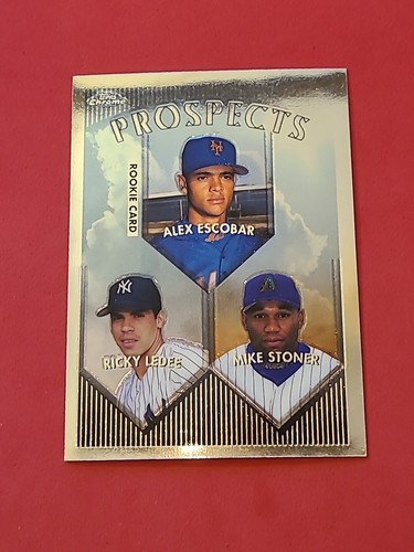 1999 Alex Escobar - Ricky Ledee - Mike Stoner Topps Chrome #206 Rookie ...