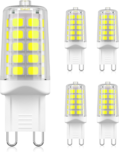 G9 LED Bulbs, 40 Watt Equivalent T4 Chandelier Light Bulb, 6000K ...