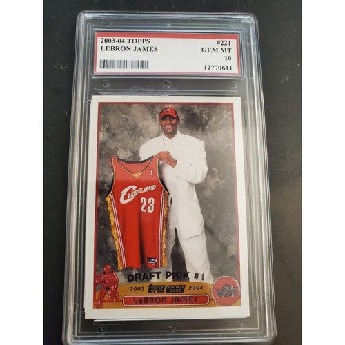 Lebron James 2003-04 Topps Rookie Card #221 PSG 10 Gem Mint RC Draft ...