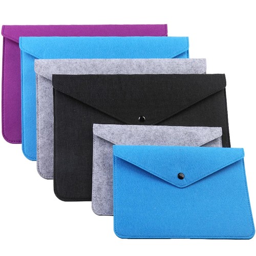A5 Felt Folder Veiled Button Design Big Capacity Envelope Document Bag ...