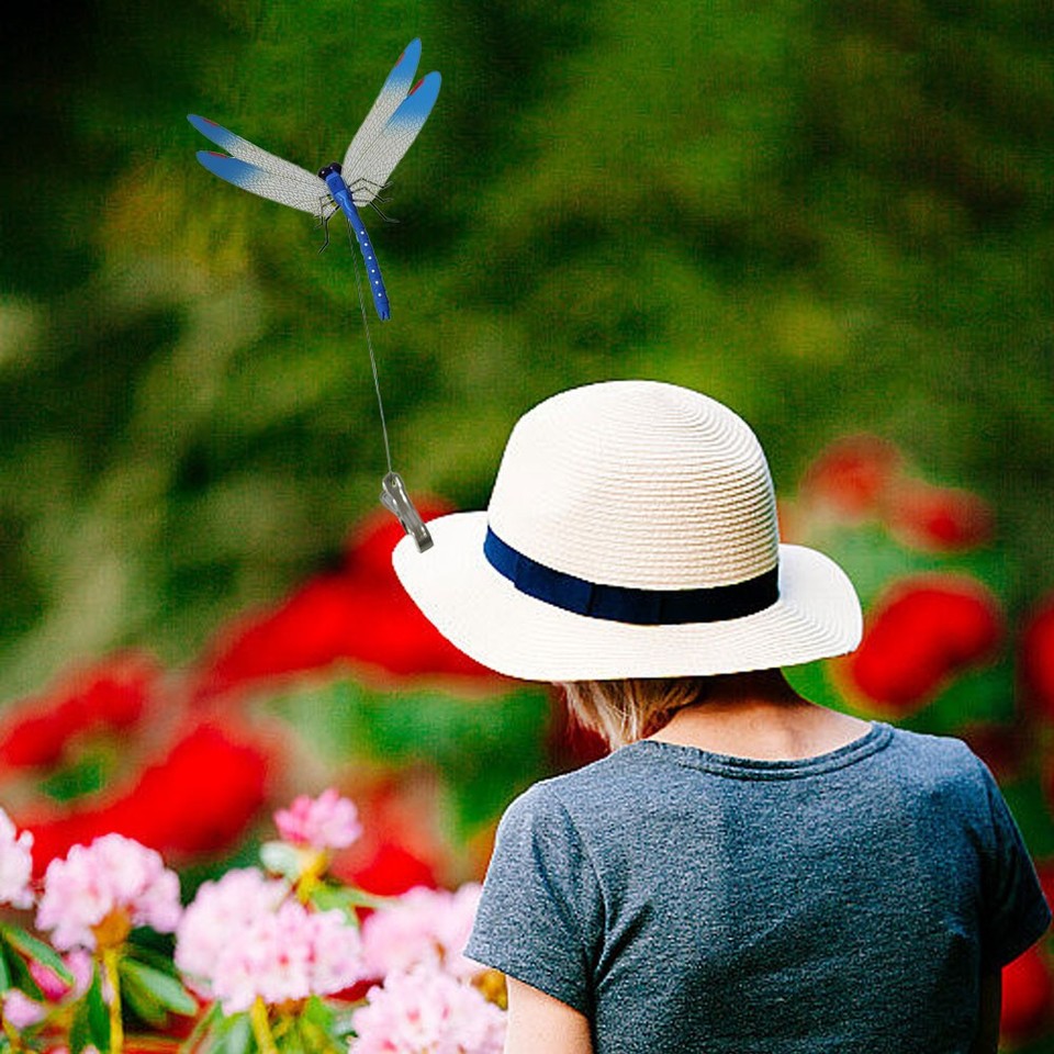 Fake Dragonfly Clips,Clip on Dragonfly for Outdoors 3D Dragonfly Garden ...