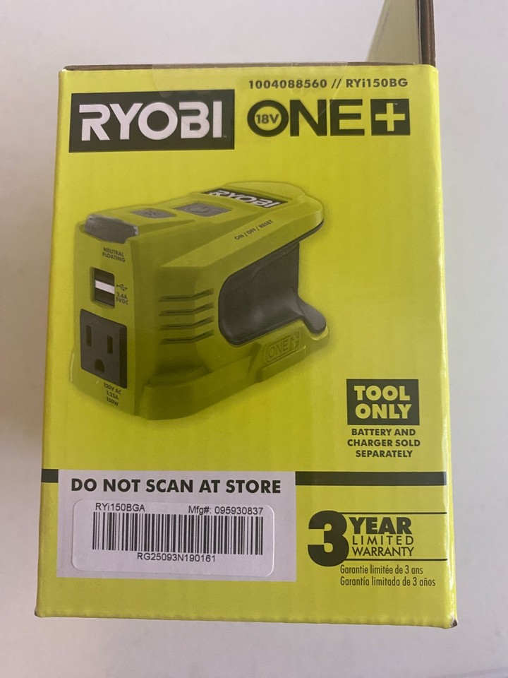 RYOBI RYI150BG ONE+ 18V 150 WATT POWER SOURCE Tool Only FREE SHIPPING ...
