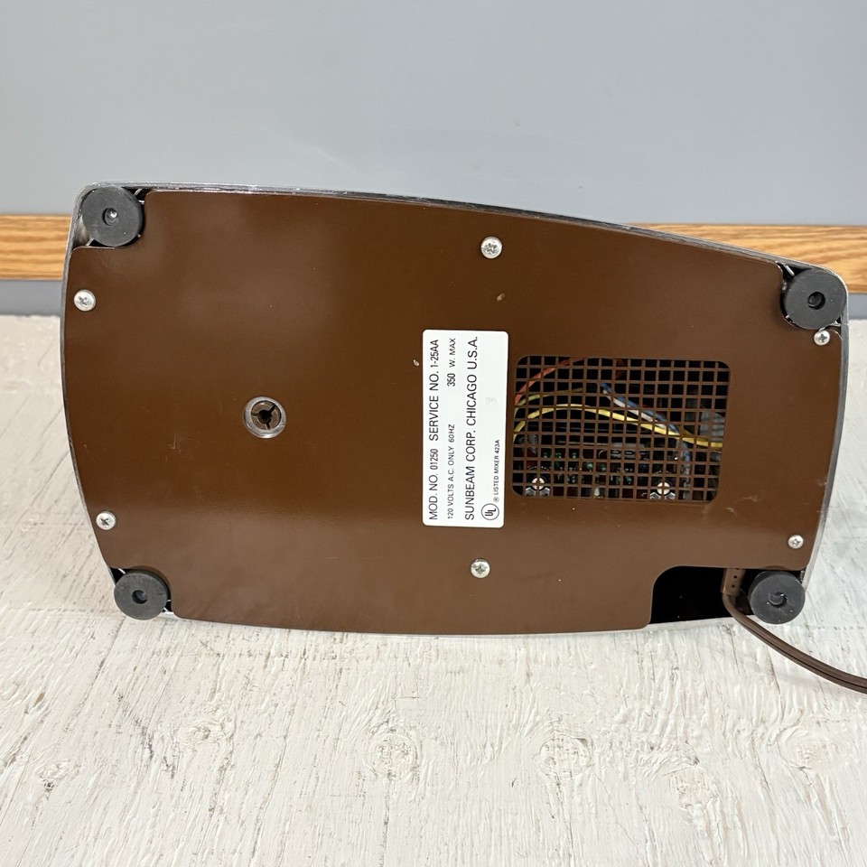 Sunbeam Power Plus Mixmaster vintage chrome & brown 16 speed Stand ...