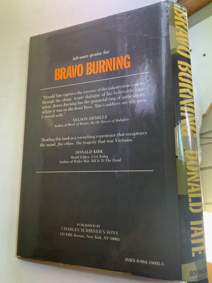 Bravo Burning - Donald Tate SIGNED 1986 1st/1st HC/DJ Nice | eBay