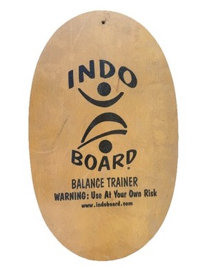 ORIGINAL Indo Board Balance Trainer BOARD ONLY No Roller Wood with Grip ...