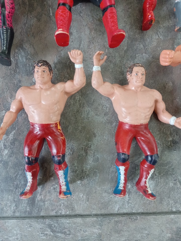 WWF LJN Vintage Wrestling Action Figures Lot British Bulldogs Steele ...