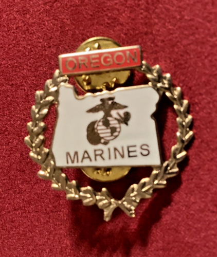 Oregon State Flag United States Marines Corp Lapel Pin Badge Gold ...