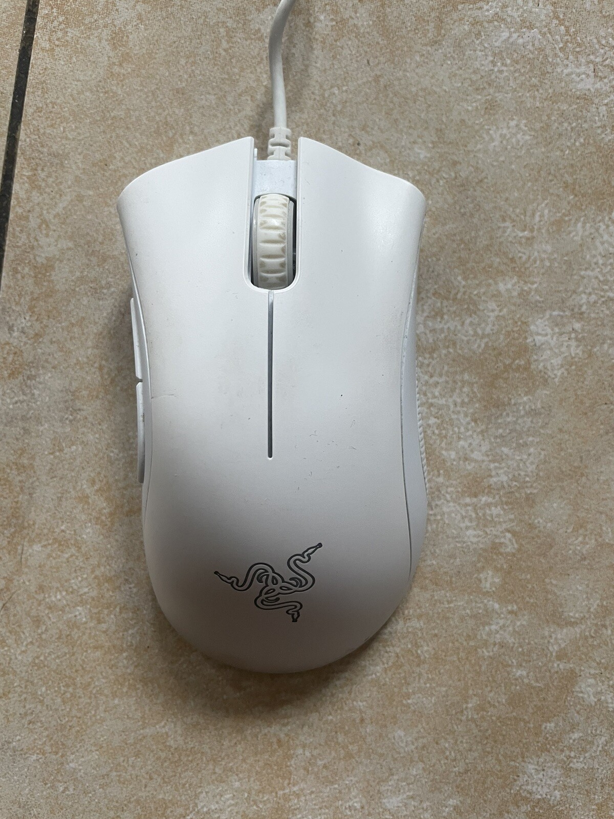 White Razor Deathadder Wired Mouse | eBay