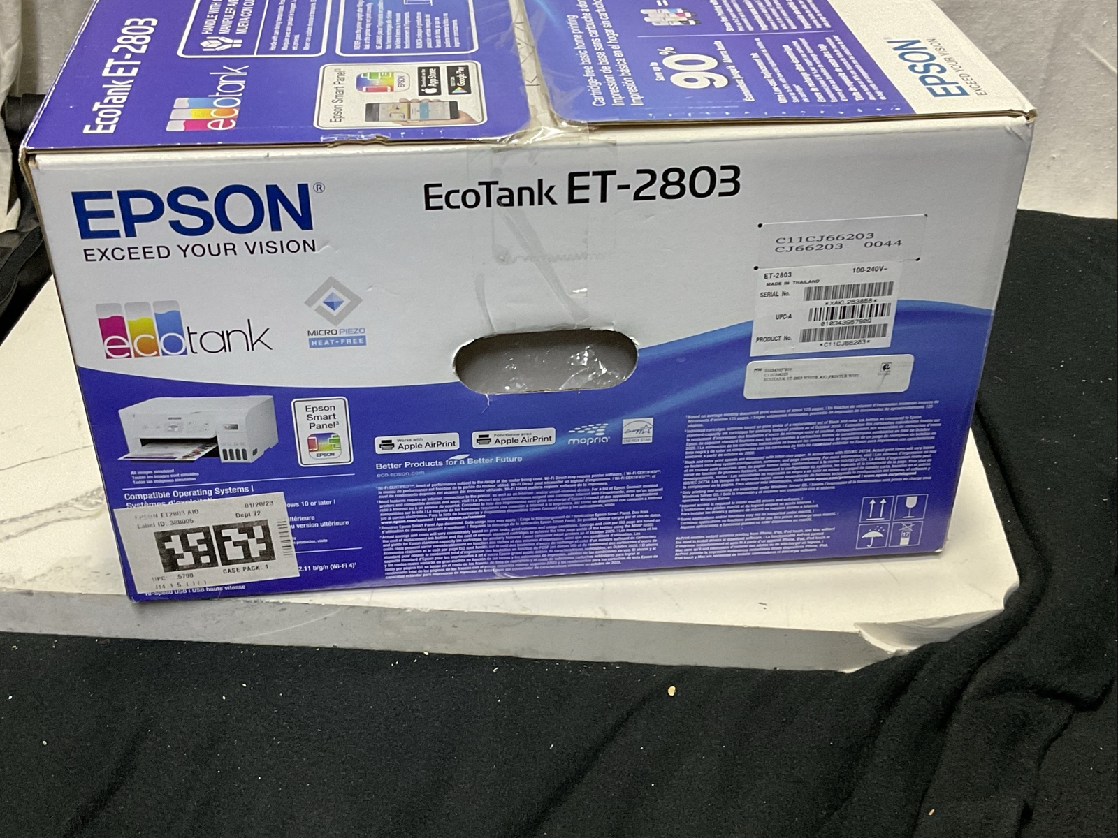 Epson EcoTank ET-2803 Color Inkjet All-In-One Printer - White for sale ...