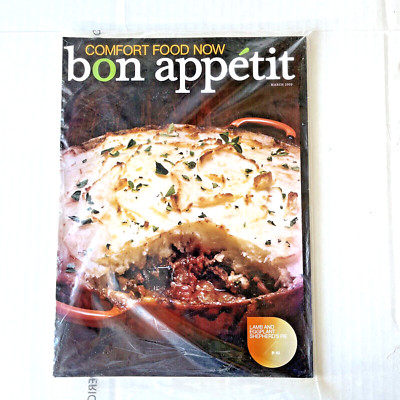 Bon Appetit March 2009 Comfort Food Now/Pot Pies/Caramel New/Sealed Mag ...