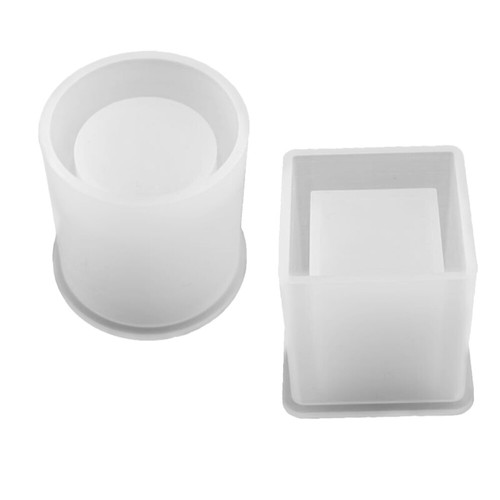 2PCS Rubber Baking Molds DIY Square Resin Succulent Plant Molds Epoxy ...