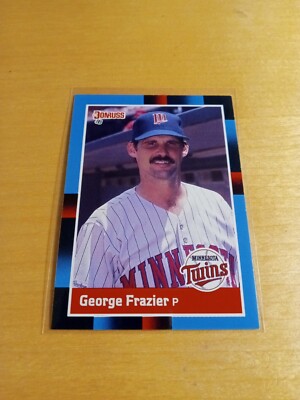 1988 DONRUSS #443 GEORGE FRAZIER Minnesota Twins Baseball Card, Pitcher ...