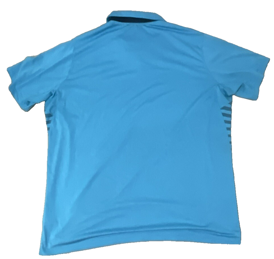 Nike Golf Polo Shirt Mens 2XL XXL Dry Fit Blue Striped Short Sleeve | eBay