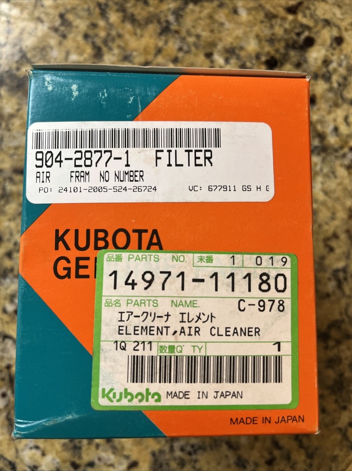 Genuine KUBOTA AIR FILTER 14971-11180 | eBay