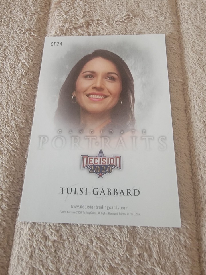 Decision 2020 Tulsi Gabbard Rookie Portraits, #CP24, Trump Cabinet | eBay