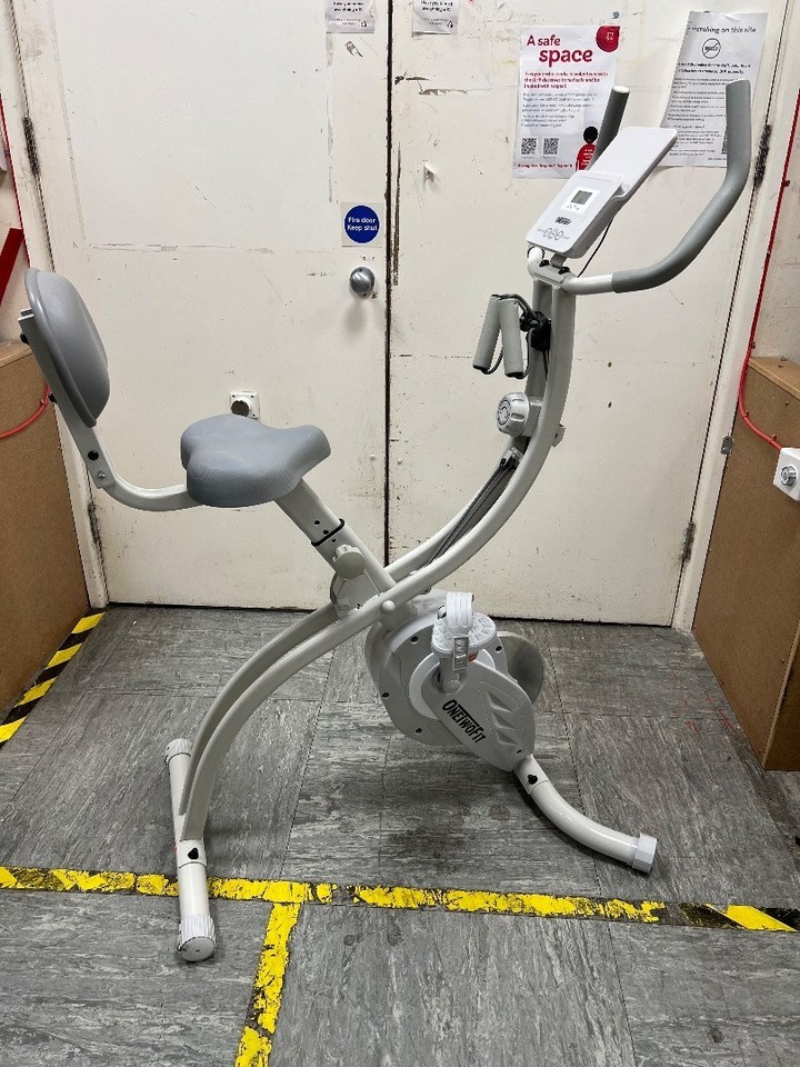 ONETWOFIT OT202 Folding Exercise Bike with Arm Resistance Feature- CS ...