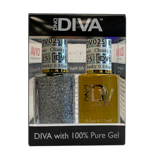 DND DUO DIVA GEL & LACQUER #25 - Chunky Holo | eBay