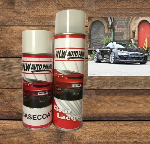 FOR VW FOR AUDI PHANTOM BLACK LZ9Y 2K SOLVENT BASECOAT CAR AEROSOL ...