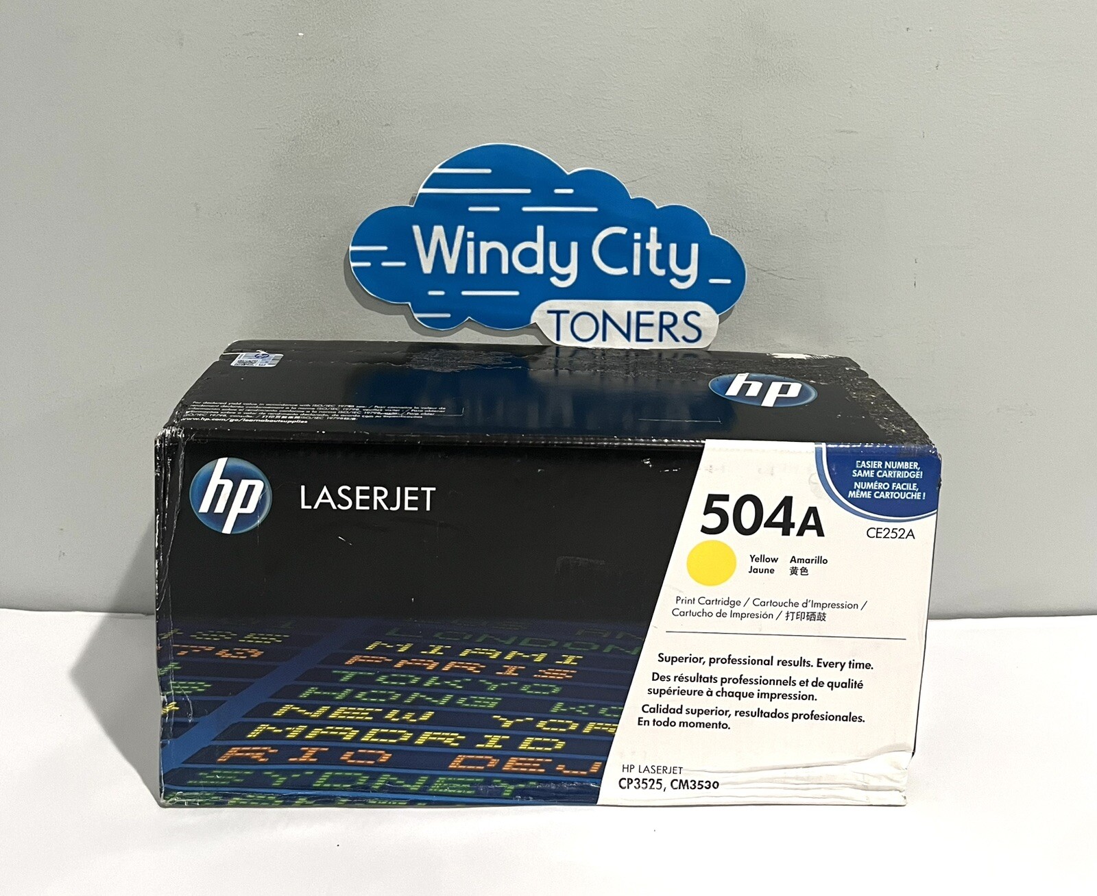 HP 504A CE252A Yellow Toner Cartridge Yields 7k For CP3525, CM3530, New ...