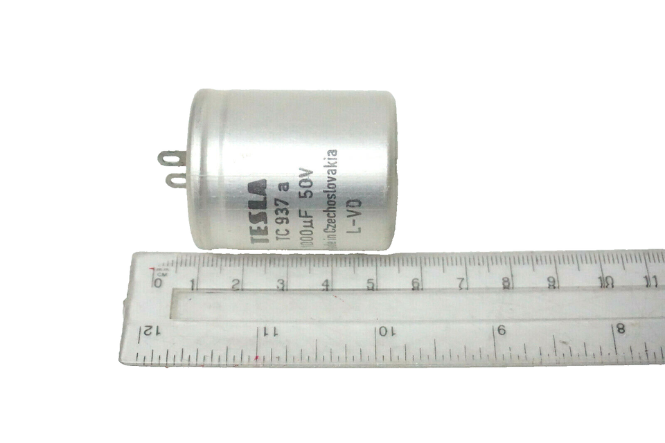 1000uF 50V Aluminum Oxide Electrolytic CAPACITOR TESLA TC 937a - NOS ...