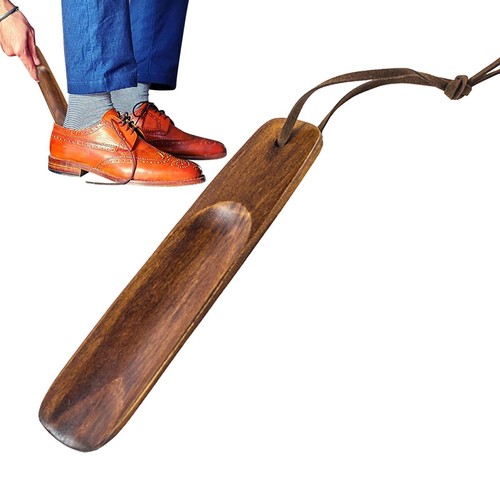 Wooden Shoe Horn Handle Shoe Puller Shoe Assist Device for Women Men ...