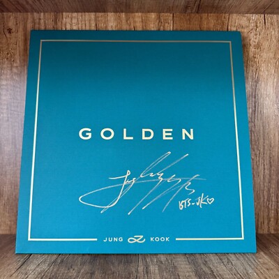 BTS JK JUNGKOOK GOLDEN Autographed Signed LP Autographs K-POP RARE 2024 ...