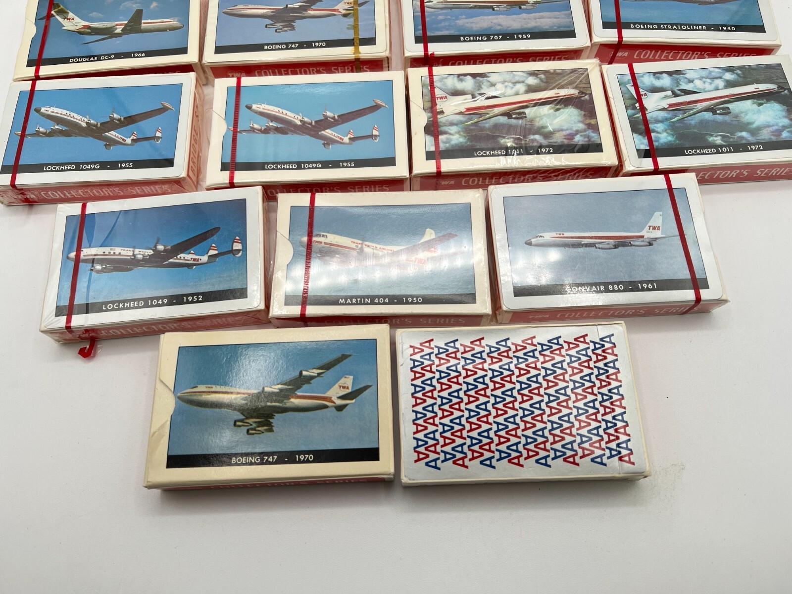 Lot Of 16 Decks Of Vintage TWA Airline Collector's Series Airplane ...