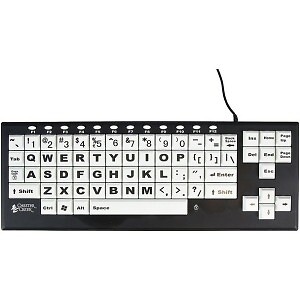 Ergoguys Ablenet VisionBoard 2 Large Key Wired Keyboard Black White ...
