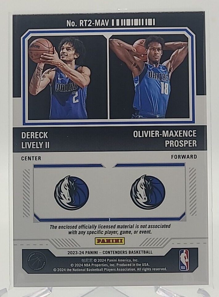 2023-24 Contenders Dereck Lively II / Olivier-Maxence Prosper RC - Mavericks (A) | eBay