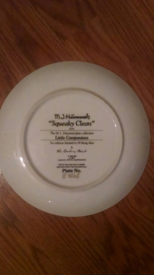 Squeaky Clean - Hummel Little Companions 8 Inch Collector Plate ~ | eBay