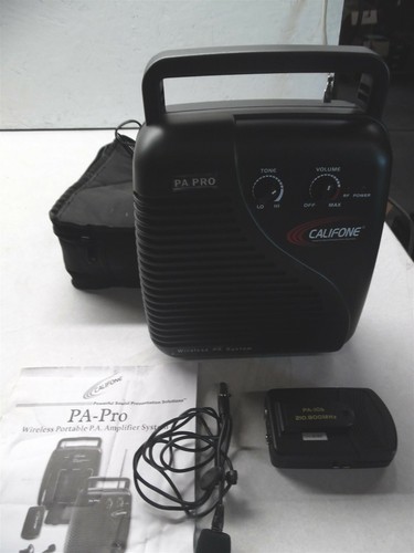 Califone PA PRO Wireless PA System PA-10B 210.800Mhz | eBay