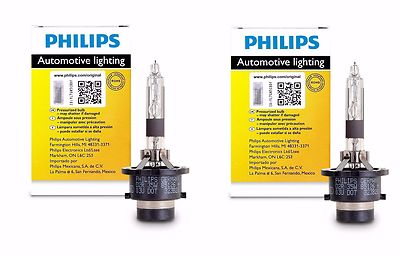 2x Authentic Philips D4R HID Upgrade Xenon Bright WHITE 200% More Light ...