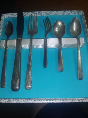 Vintage Oneida 6 Piece Child Baby Stainless Silverware Set with box | eBay