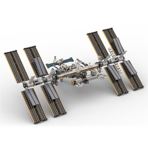 International Space Station 1/110 Scale Model Spaceship Building Kit ...