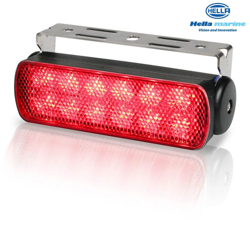 HELLA MARINE Sea Hawk LED Deckscheinwerfer ROT Breitstrahlend 12 LEDs ...