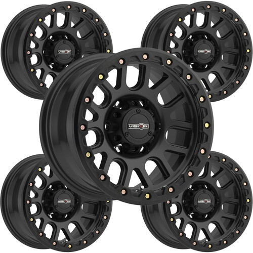 (Set of 5) Vision 111 Nemesis 18x9 6x5.5" +0mm Matte Black Wheels Rims ...