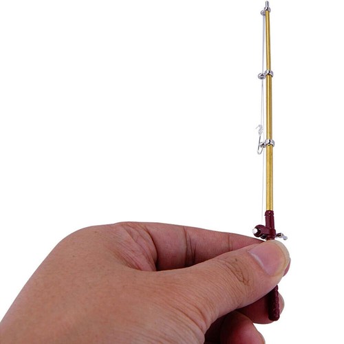 6Pcs 1:12 Miniature Mini Fishing Rod Pole Net Tools Dollhouse ...