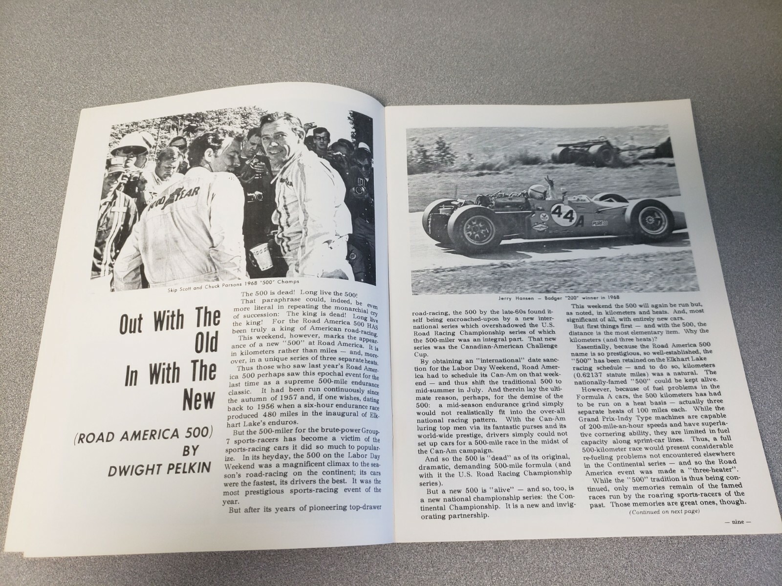 1969 ROAD AMERICA program SCCA BADGER 200 | Grelly USA