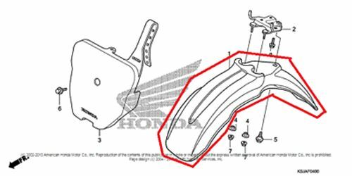 NEW OEM HONDA CRF100 CRF 100 FRONT FENDER RED | eBay