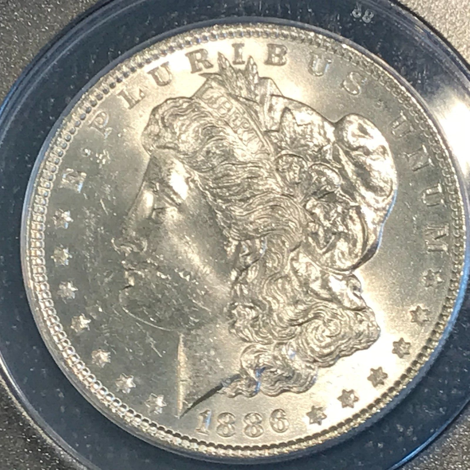 ANACS BU 1886 P MORGAN SILVER DOLLAR-LEGENDS OF THE COMSTOCK LODE ...
