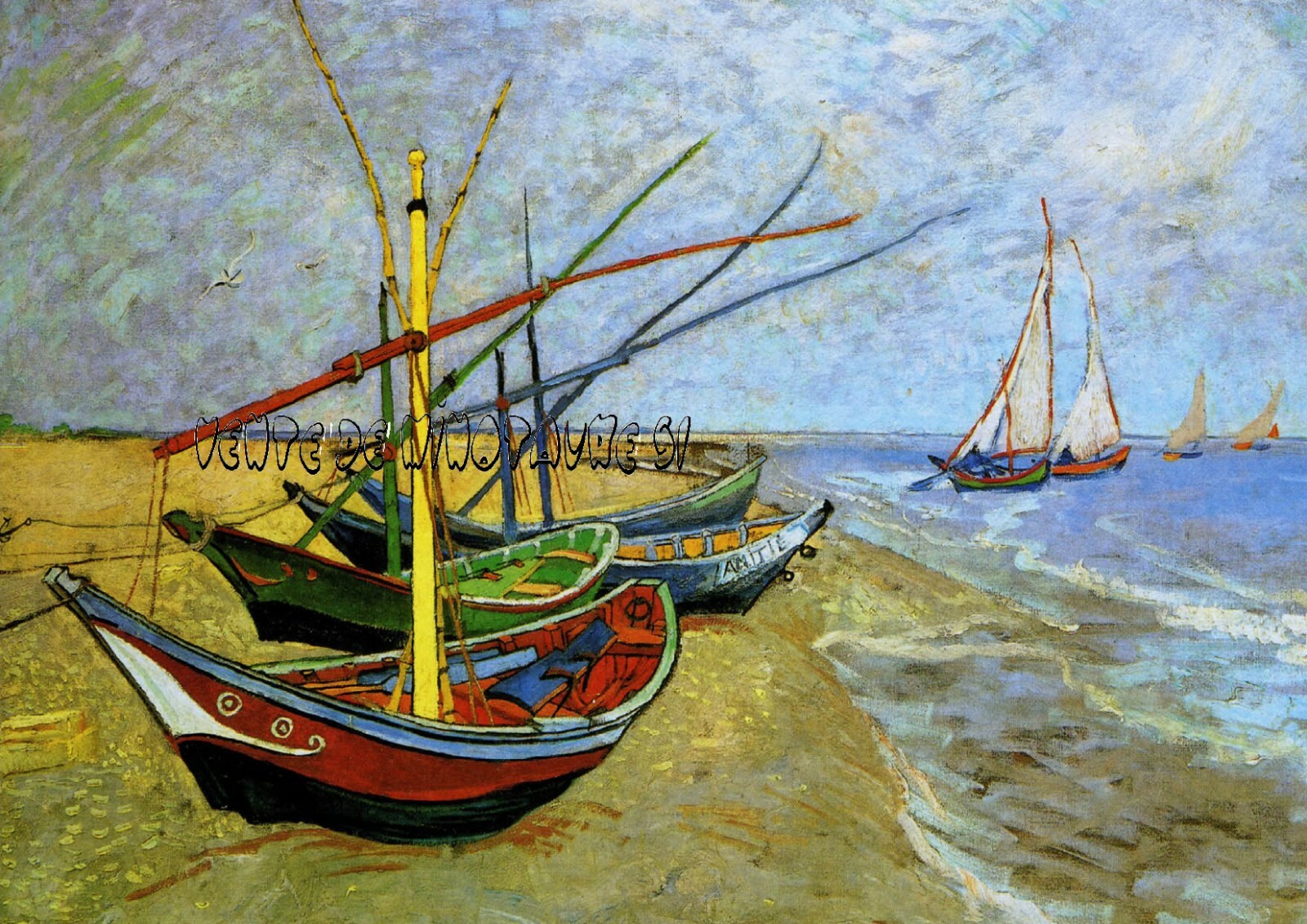 Peinture -Van Gogh - le pont de Langlois avec la charrette -affiche ...