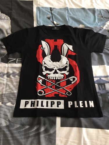 T Shirt Philipp Plein collector noir et serigraphie tête de mort talle ...