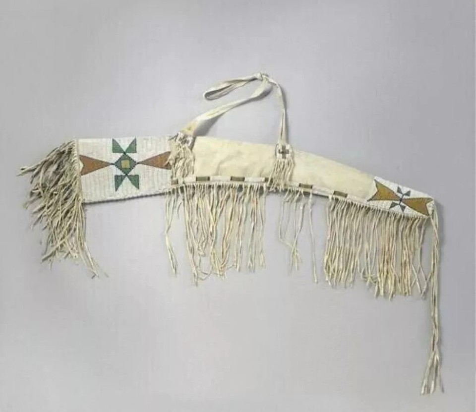 Indian Beaded Native American Rifle Scabbard Sioux Style Suede Leather ...