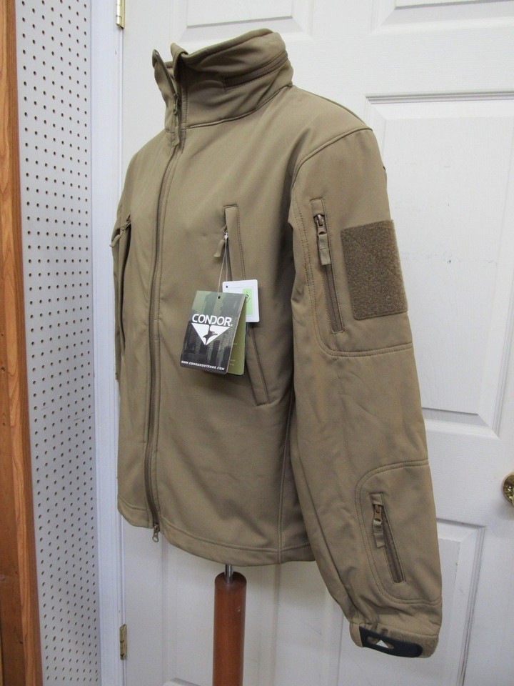 Condor 602 Summit Soft Shell Tactical Jacket Coat Concealed Hood Coyote Tan | eBay