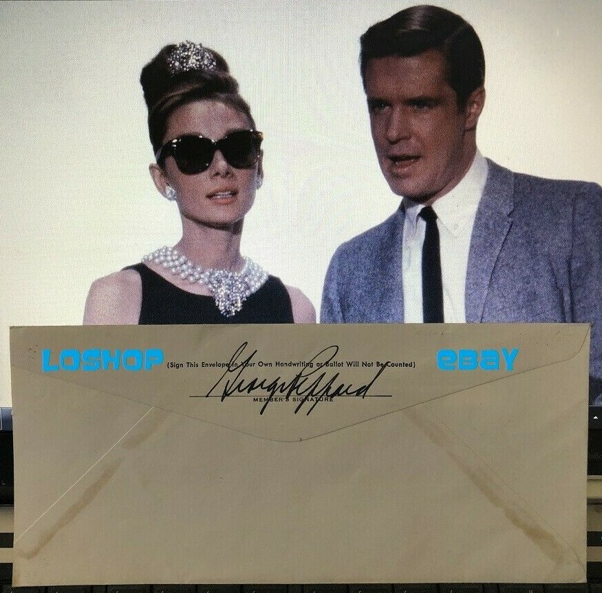 GEORGE PEPPARD signed envelope autograph 1961 Breakfast Tiffany's ...