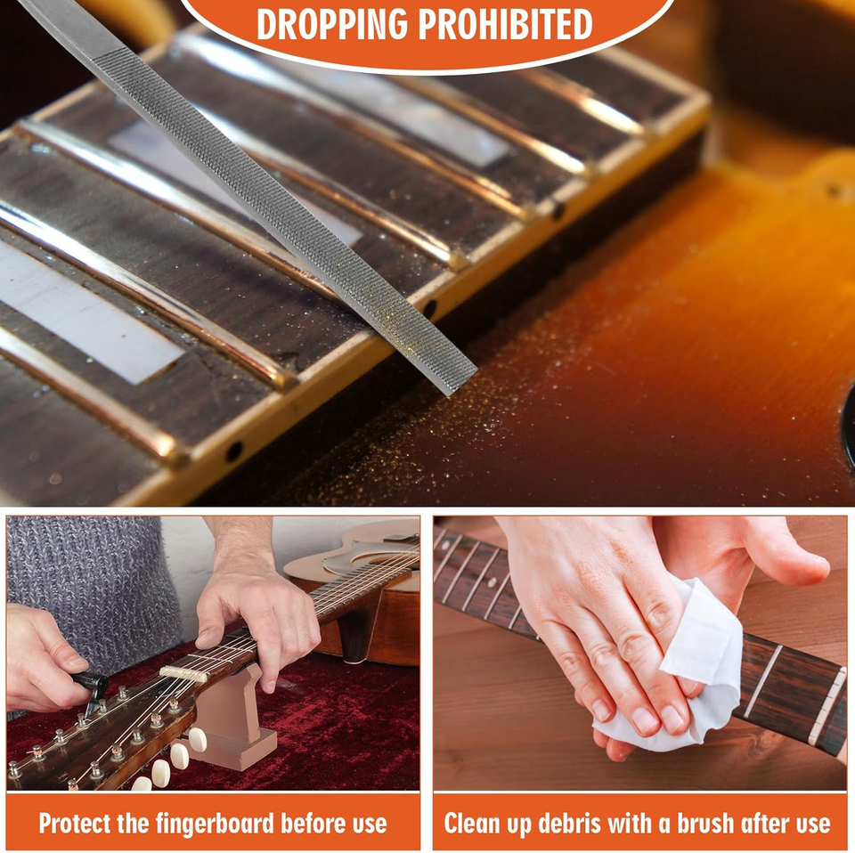 2PCS Fret End Dressing File - Guitar Fret File for Luthiers & DIY ...