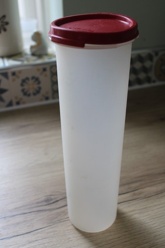 Vintage Tupperware Spaghetti Storage Container Red Lid. Made In Belgium ...