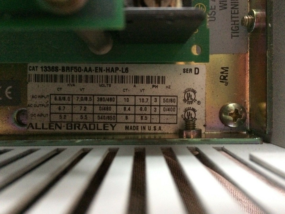 ALLEN BRADLEY 1336 PLUS VFD CAT#1336S BRF50-AA-EN-HAP-L6 - USED | eBay
