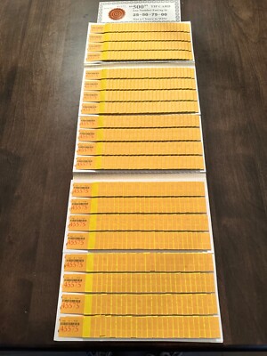 "1" # 500 Sure Tip Boards (1-500) Bingo/Jar Tickets Free Shipping USA ...